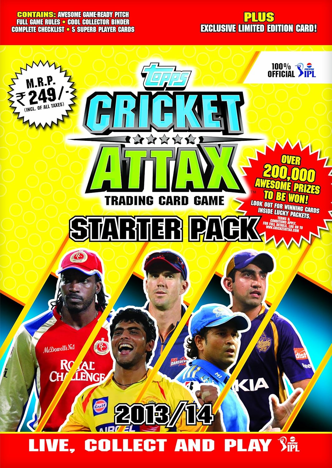 Buy Topps Cricket Attax IPL 2013/14 Starter Pack, Multi Color Online at ...