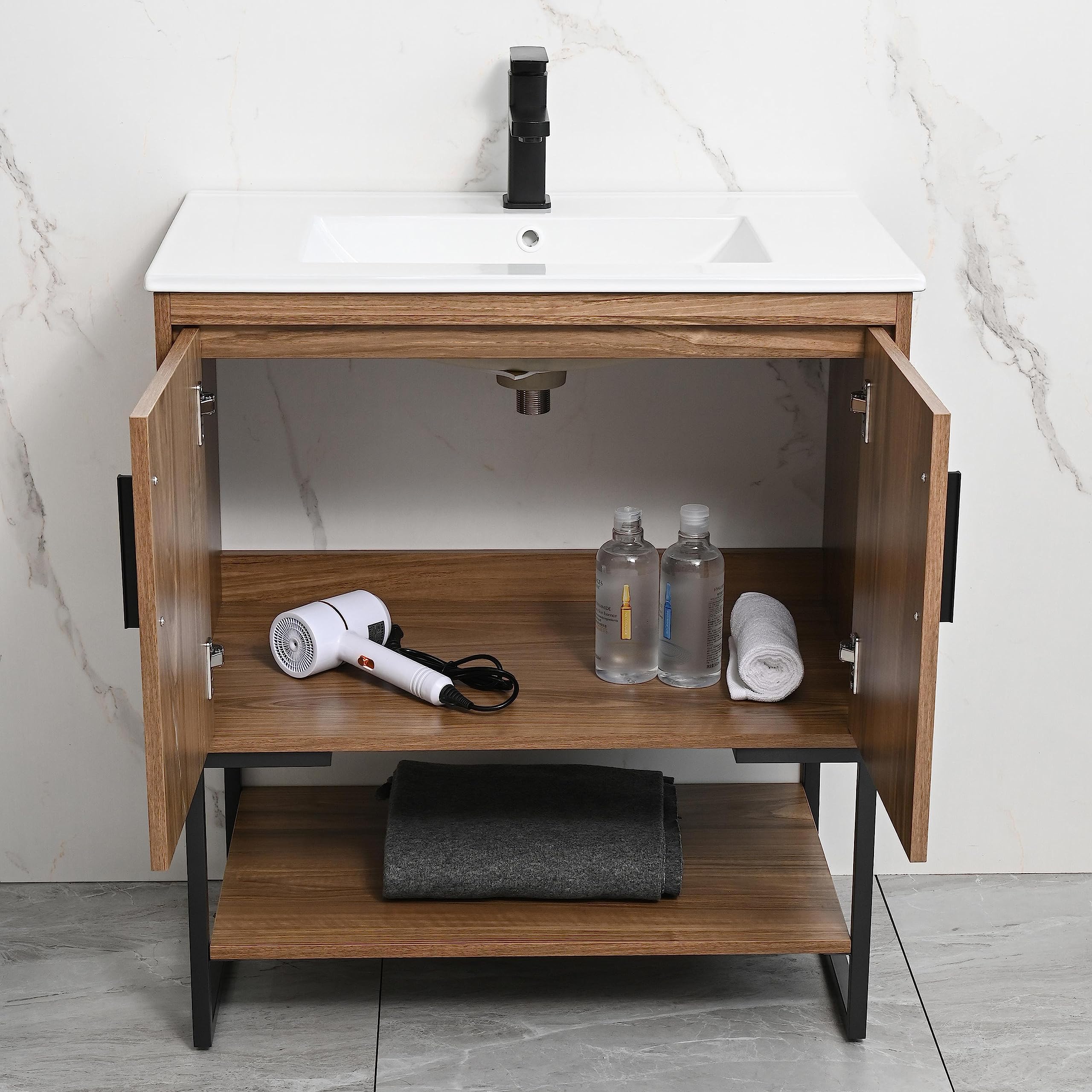 Snapklik.com : DELAVIN 30" Modern Wood Bathroom Vanity And Sink Combo ...