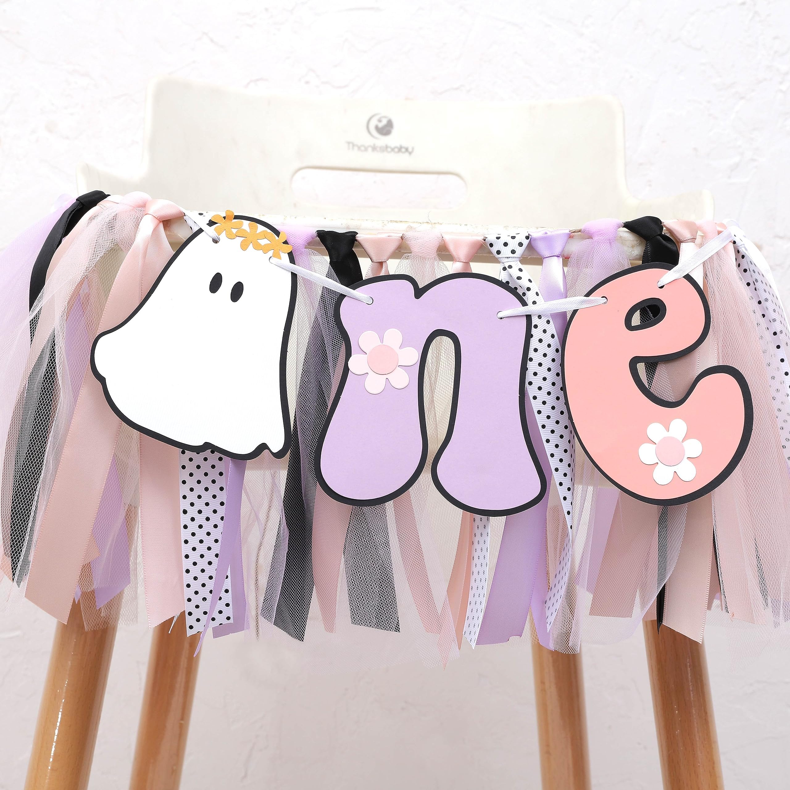 Amazon.com: Spooky One Groovy Birthday High Chair Banner - Halloween ...