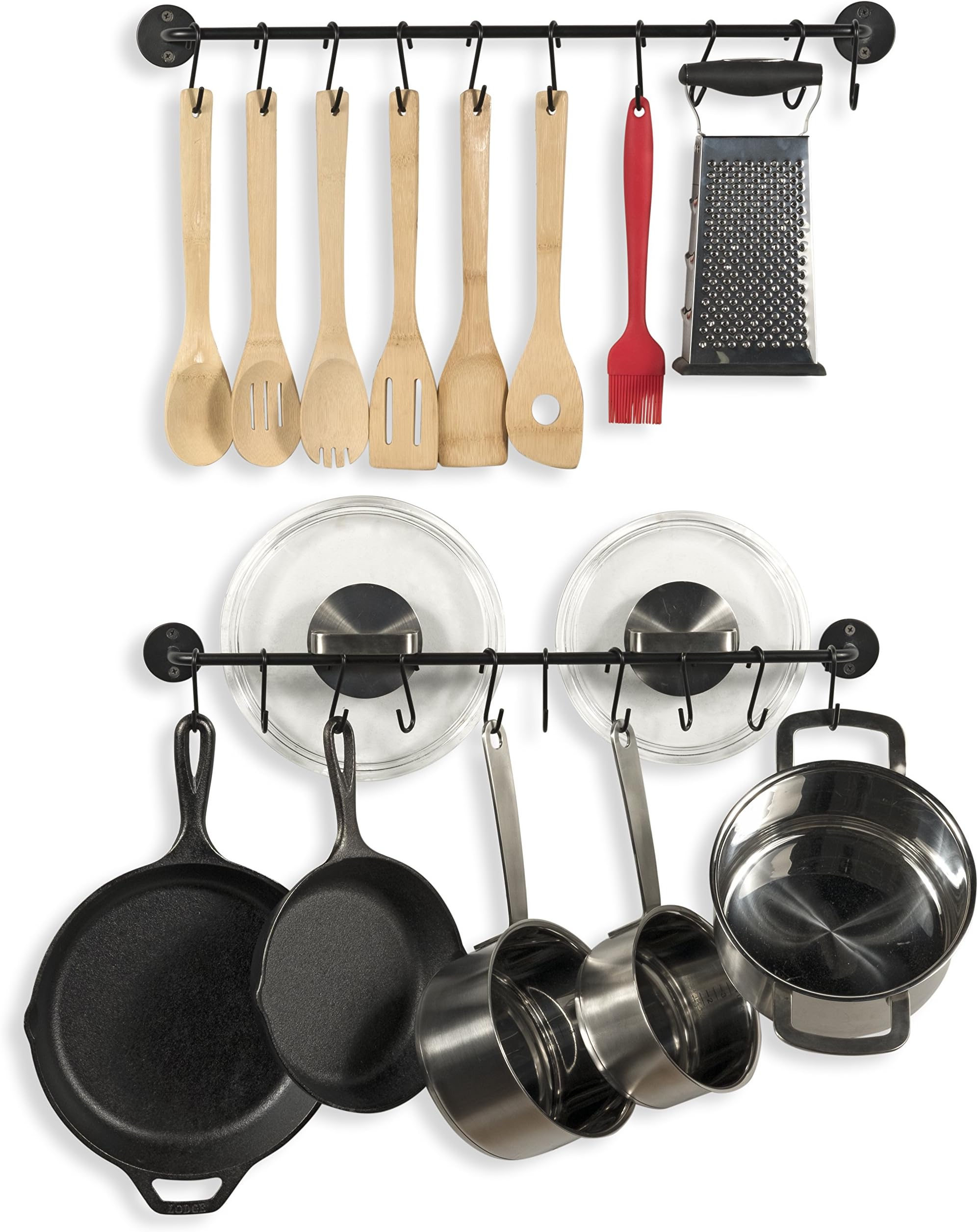 Amazon.com: Wallniture Delux 33" Pot Rack, Cooking Utensil Holder with ...