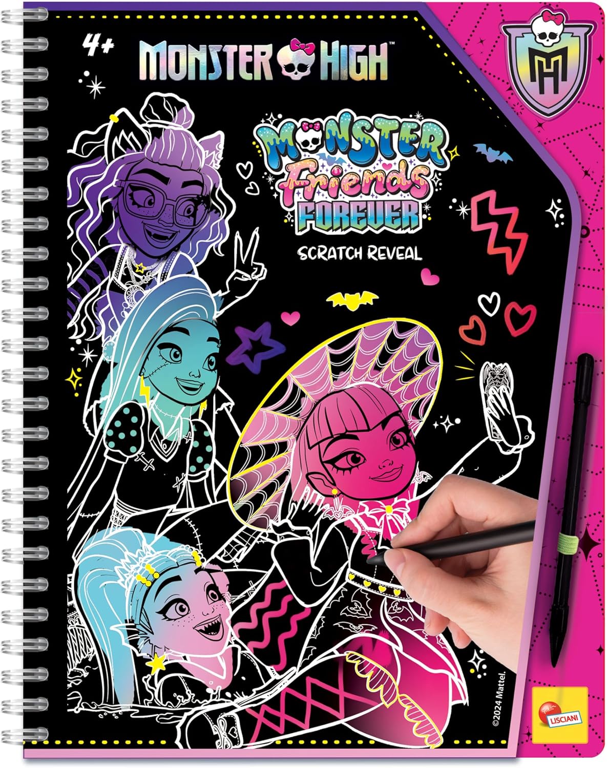 Lisciani - MONSTER HIGH - Monster High Scratch Book - Monster Friend ...