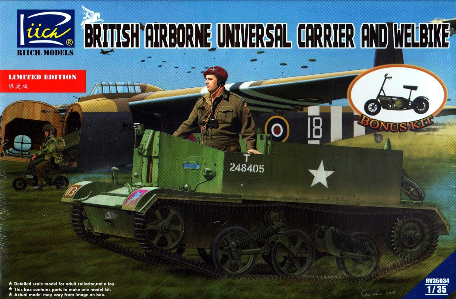 Amazon.com: Riich RCH35034 1:35 British Universal Carrier and Welbike ...