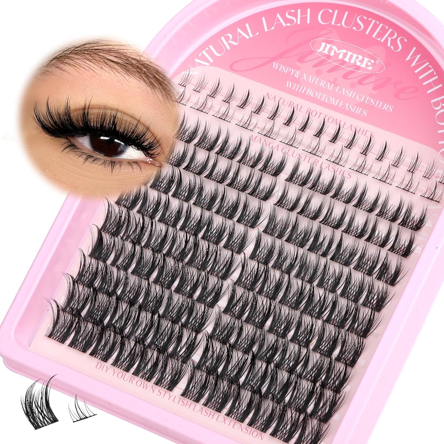 JIMIRE Manga Lash Clusters Wispy 140Pcs Fairy Eyelash Clusters 10-16MM ...