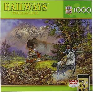 Amazon.com: MasterPieces Railways The Holdup of The Old #9 Jigsaw ...