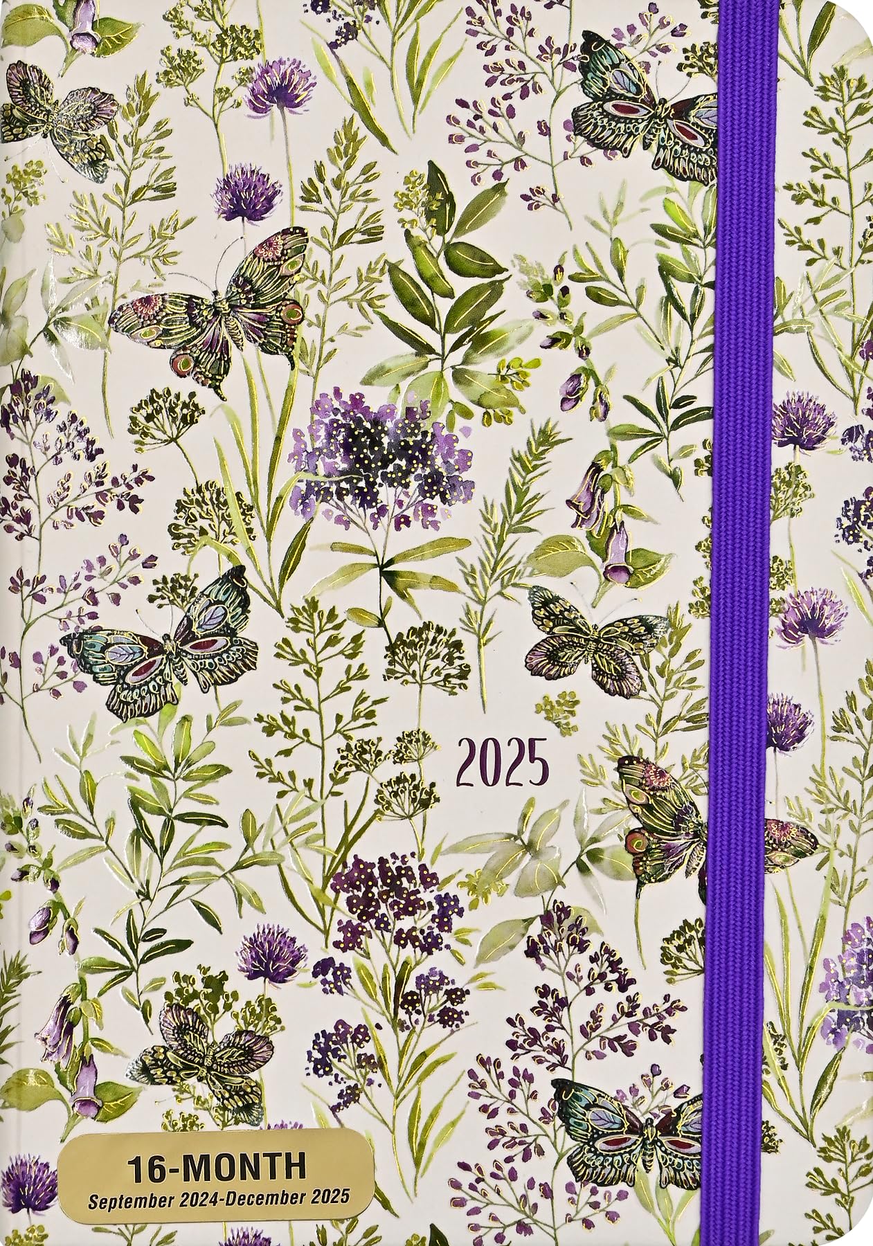 2025 Amethyst Butterflies Weekly Planner (16 months, Sept 2024 to Dec ...