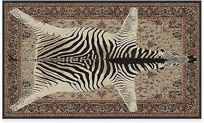 Amazon.com : Bold African Elephant Tusks Modern Safari Animal Carpet ...