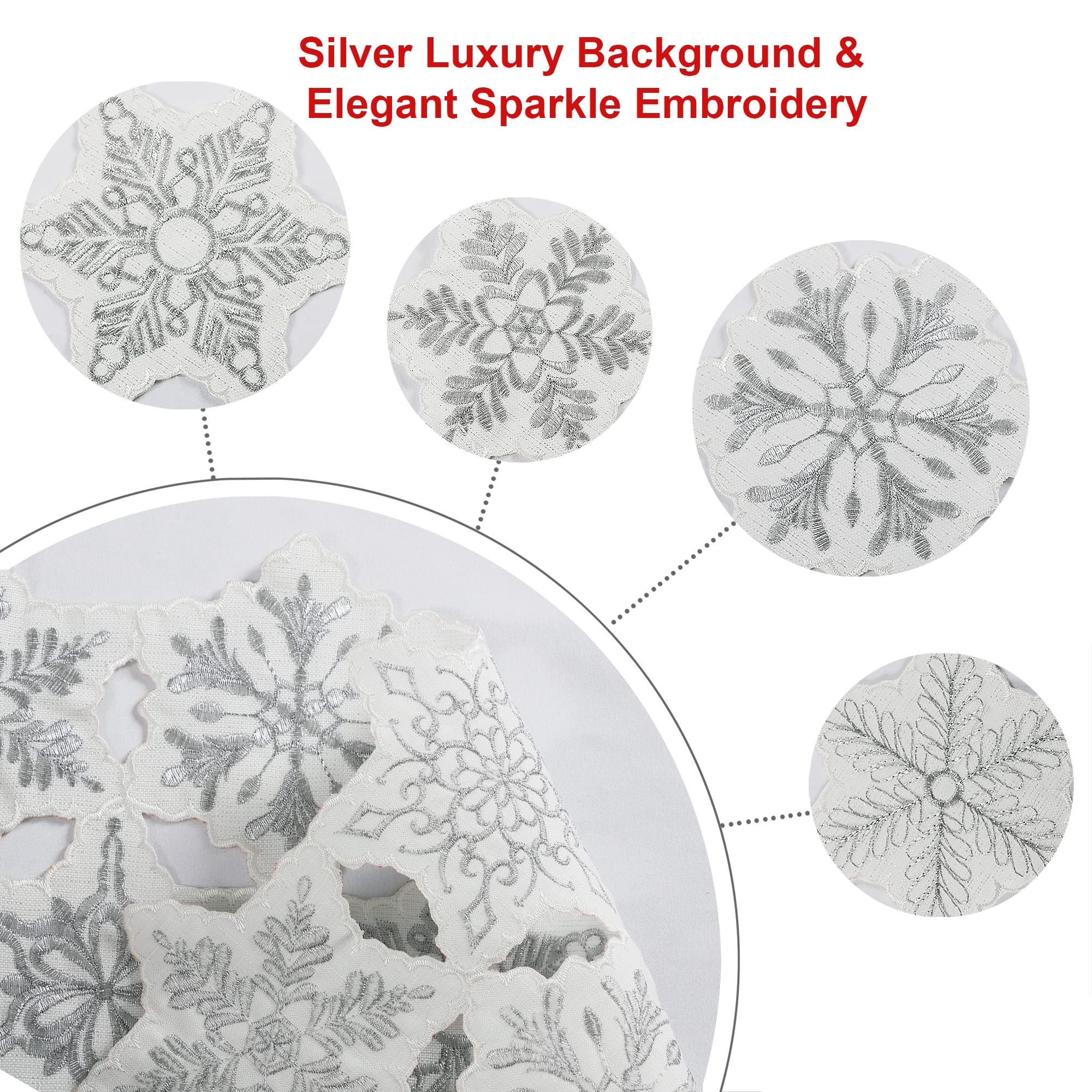 Snapklik.com : Christmas Snowflakes Table Runner 120 Inches Long ...