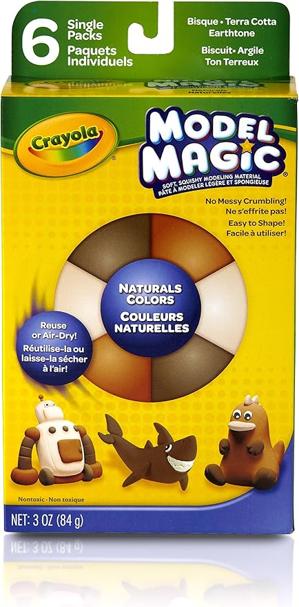 Amazon.com: Crayola Model Magic, Natural Colors, Modeling Clay ...