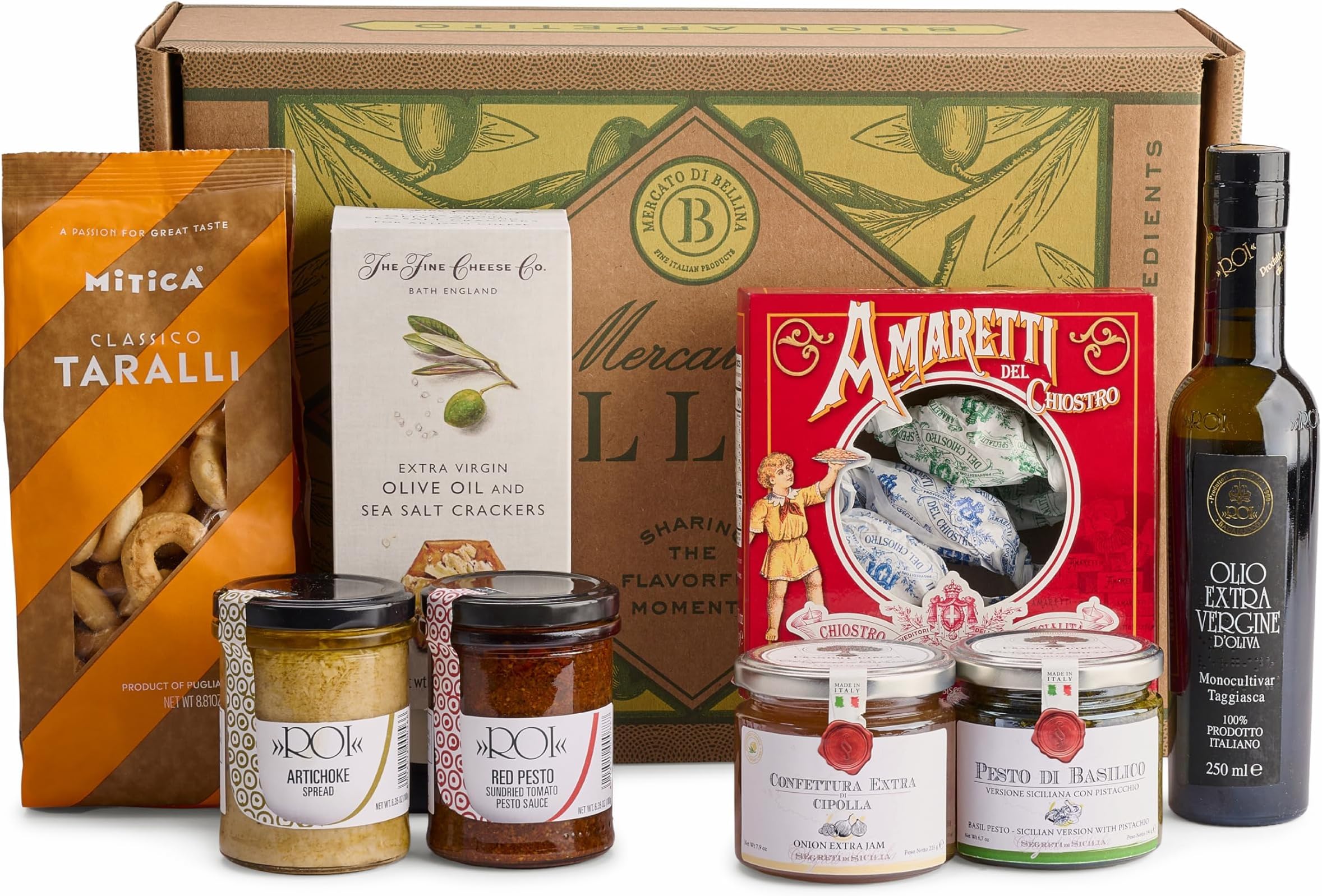 Amazon.com : Bellina Happy Hour Italian Gift Basket - Gourmet ...