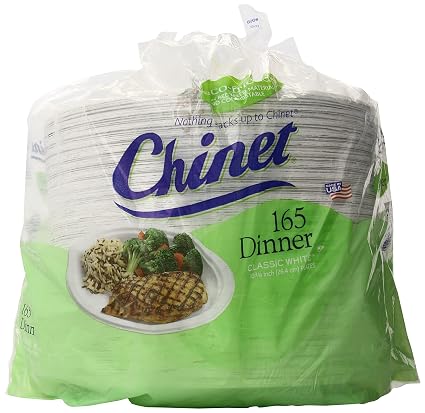 Amazon.com: Chinet Classic White Paper Dinner Plates, 10 3/8 Inch, 165 ...