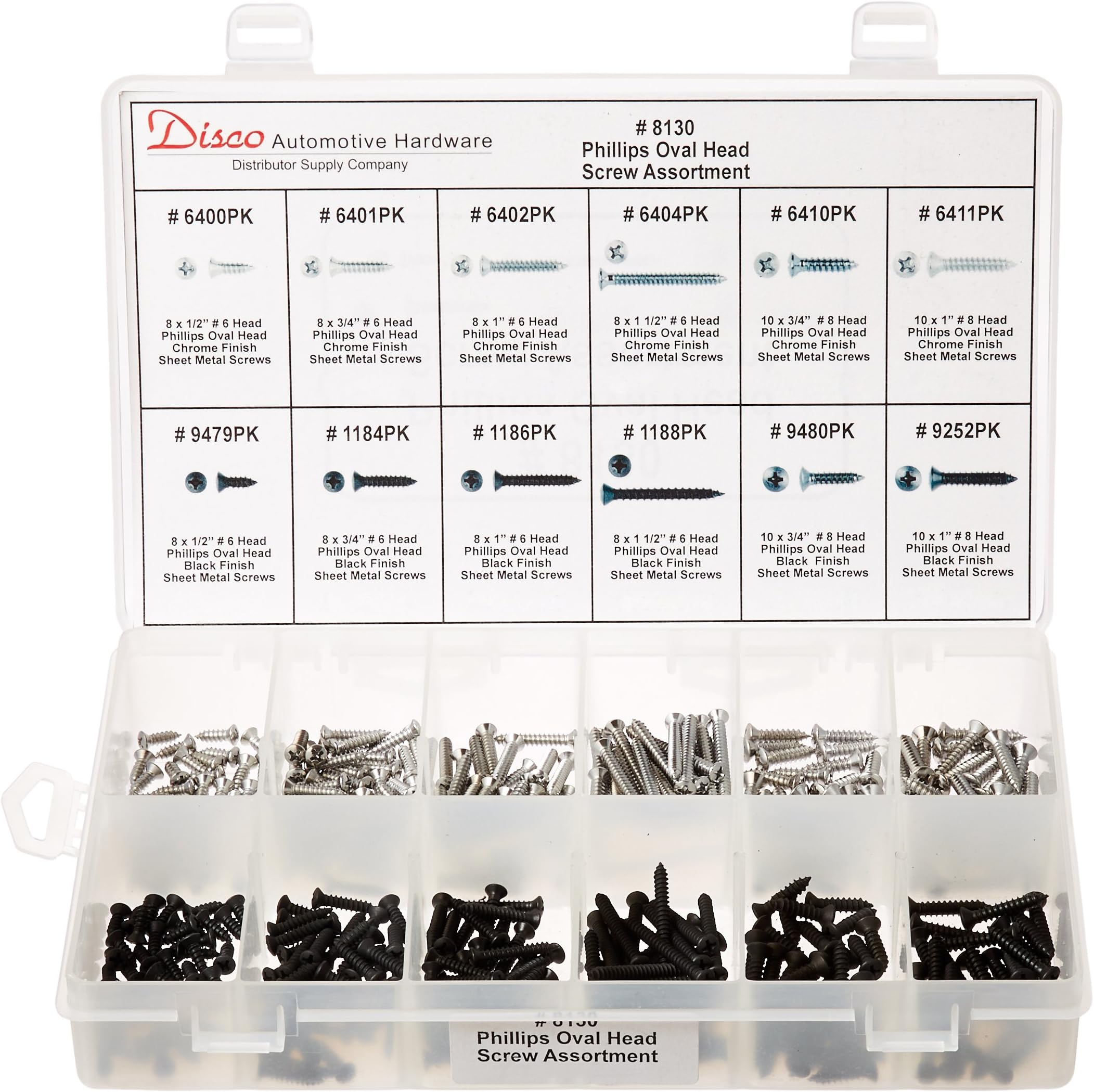 Amazon.com: Retro-Motive #8 Phillips Oval Head Chrome Trim Screws- 1 ...