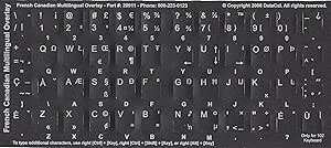 Black Non-Transparent Canadian-French Multilingual Characters Keyboard ...