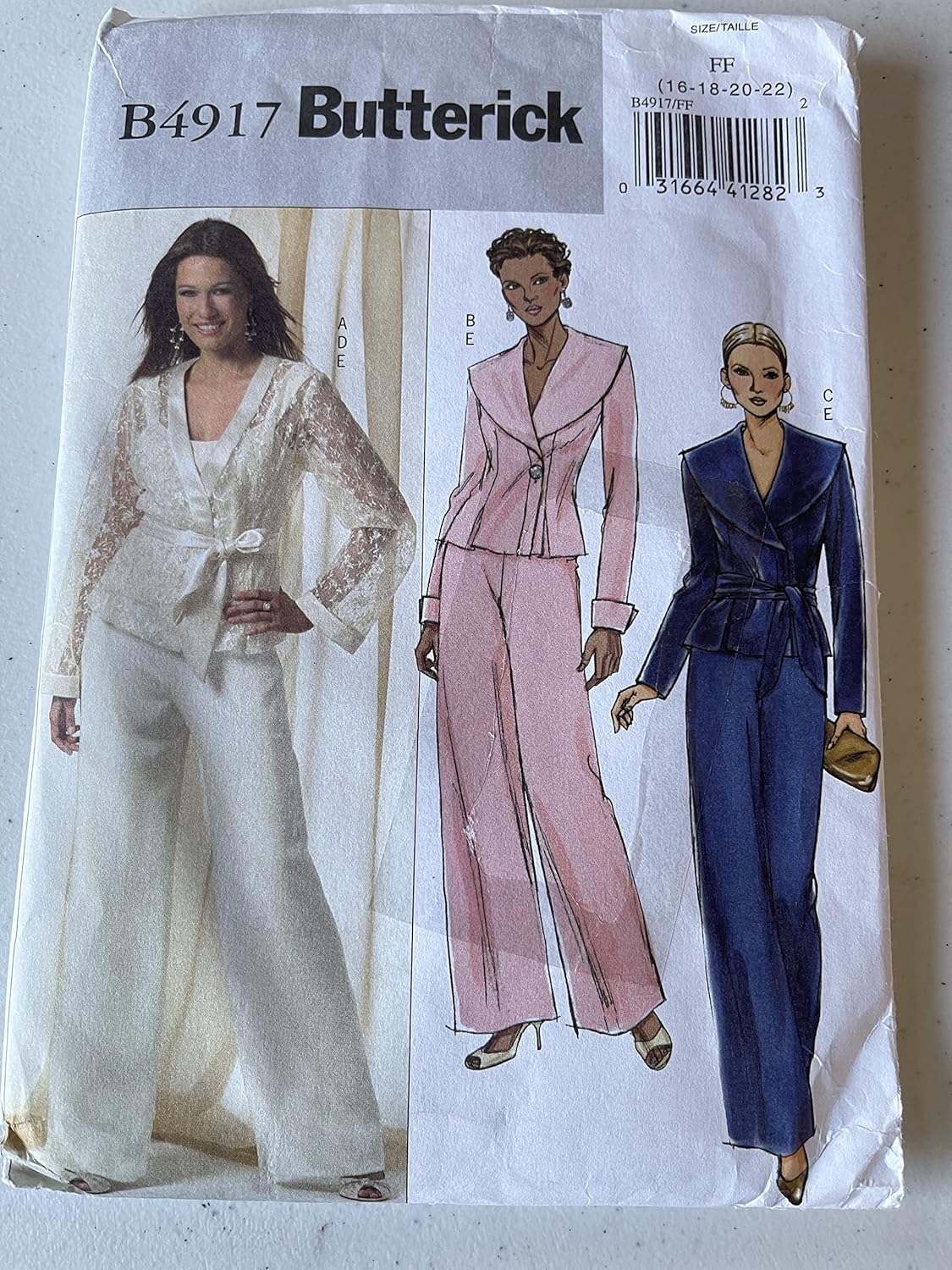 Amazon.com: Butterick 4917 Misses Top, Belt, Camisole and Pants Sewing ...