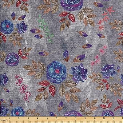 Amazon.com: Cotton Stretch Jersey Knit Batik Floral Bright/Multi ...