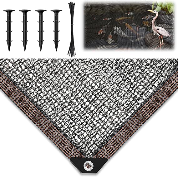 Amazon.com : Yoojahow Koi Pond Netting Kit 15 x 20ft, Heavy-Duty Pe ...