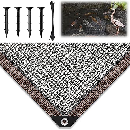 Amazon.com : Yoojahow Koi Pond Netting Kit 15 x 20ft, Heavy-Duty Pe ...