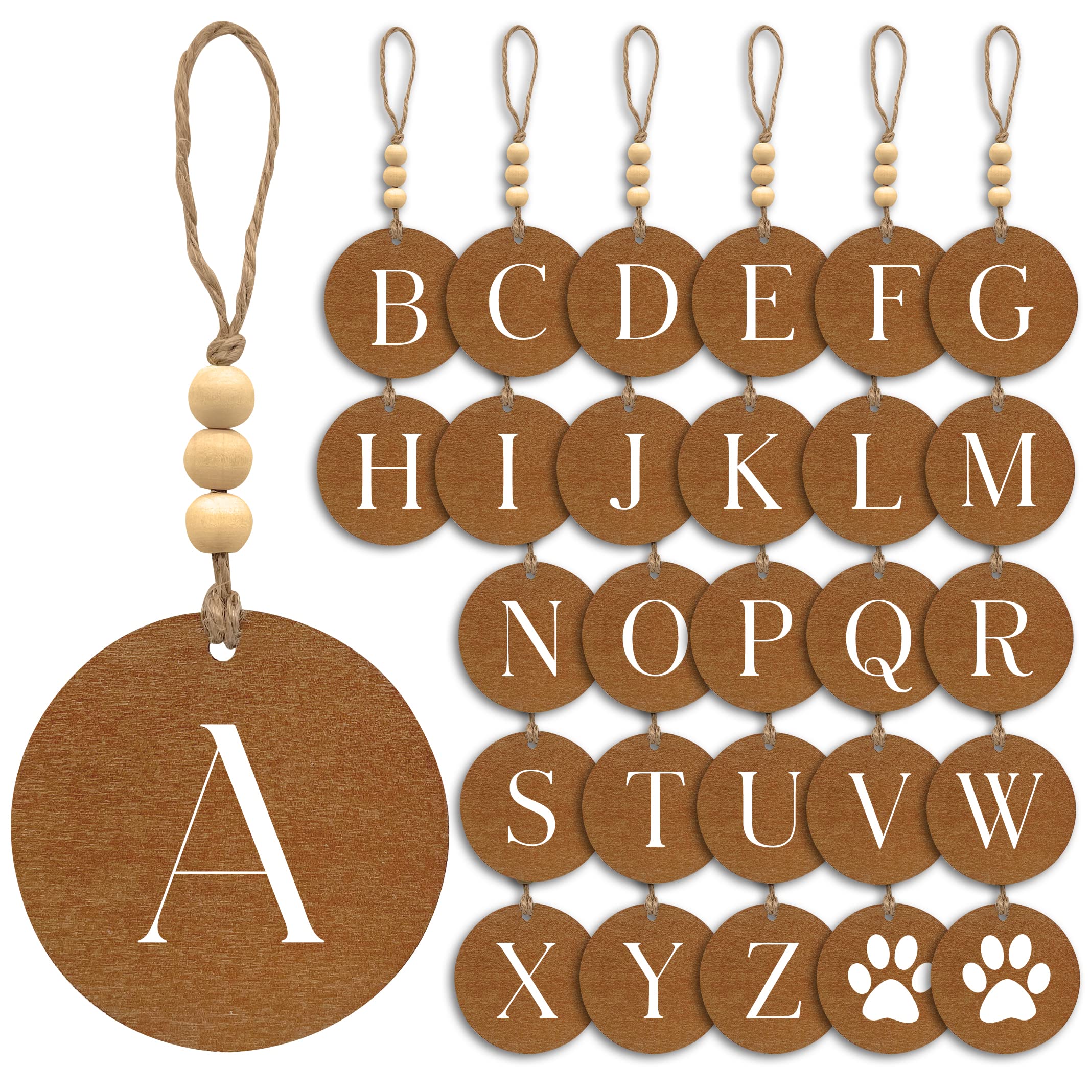 Amazon.com: YIXAXKAO 28 Pieces Christmas Stocking Name Tags Wooden ...