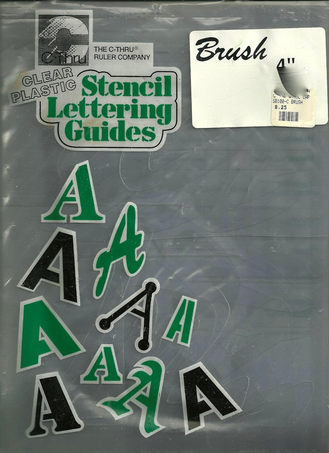 Amazon.com : STENCIL LETTERING GUIDES, BRUSH A, CLEAR PLASTIC : Office ...