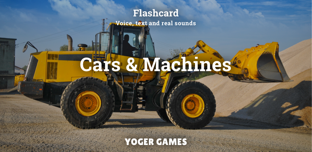 Flashcard for kids - Cars and machines - Real sounds and voice for ...