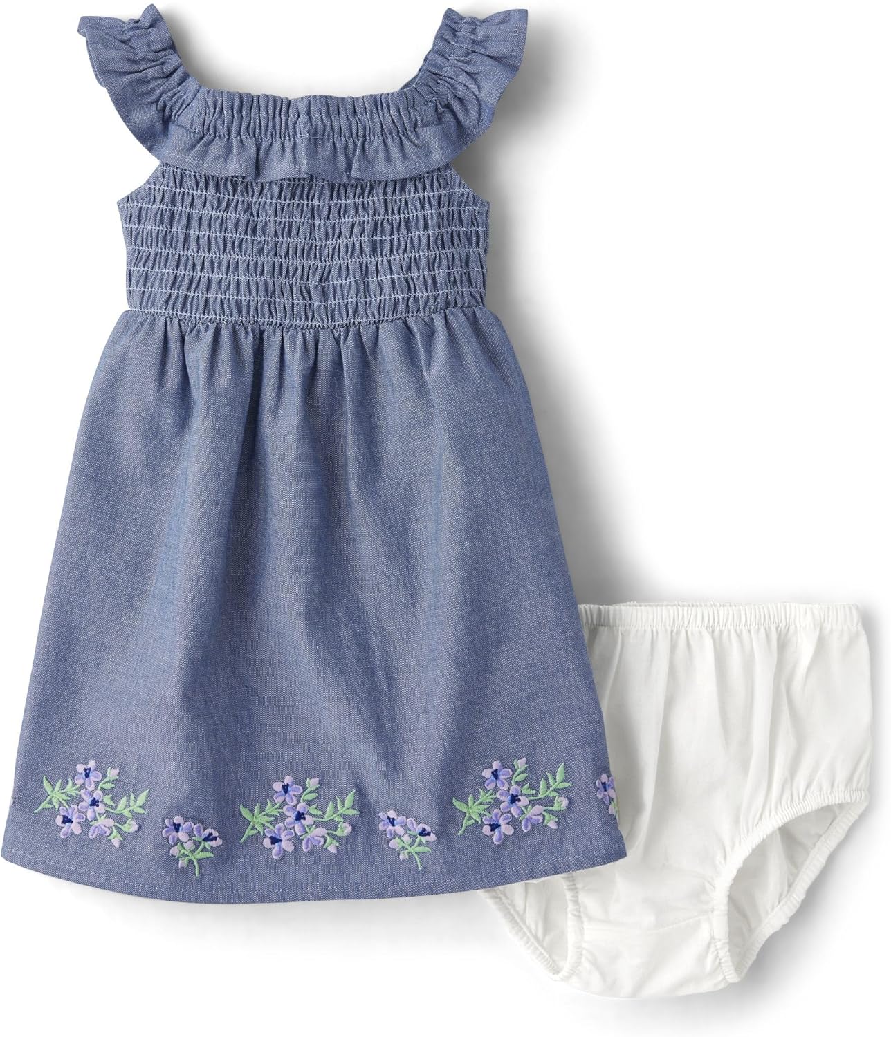 Amazon.com: Gymboree, Vestido de cambray, azul cambray, hasta 7 libras ...