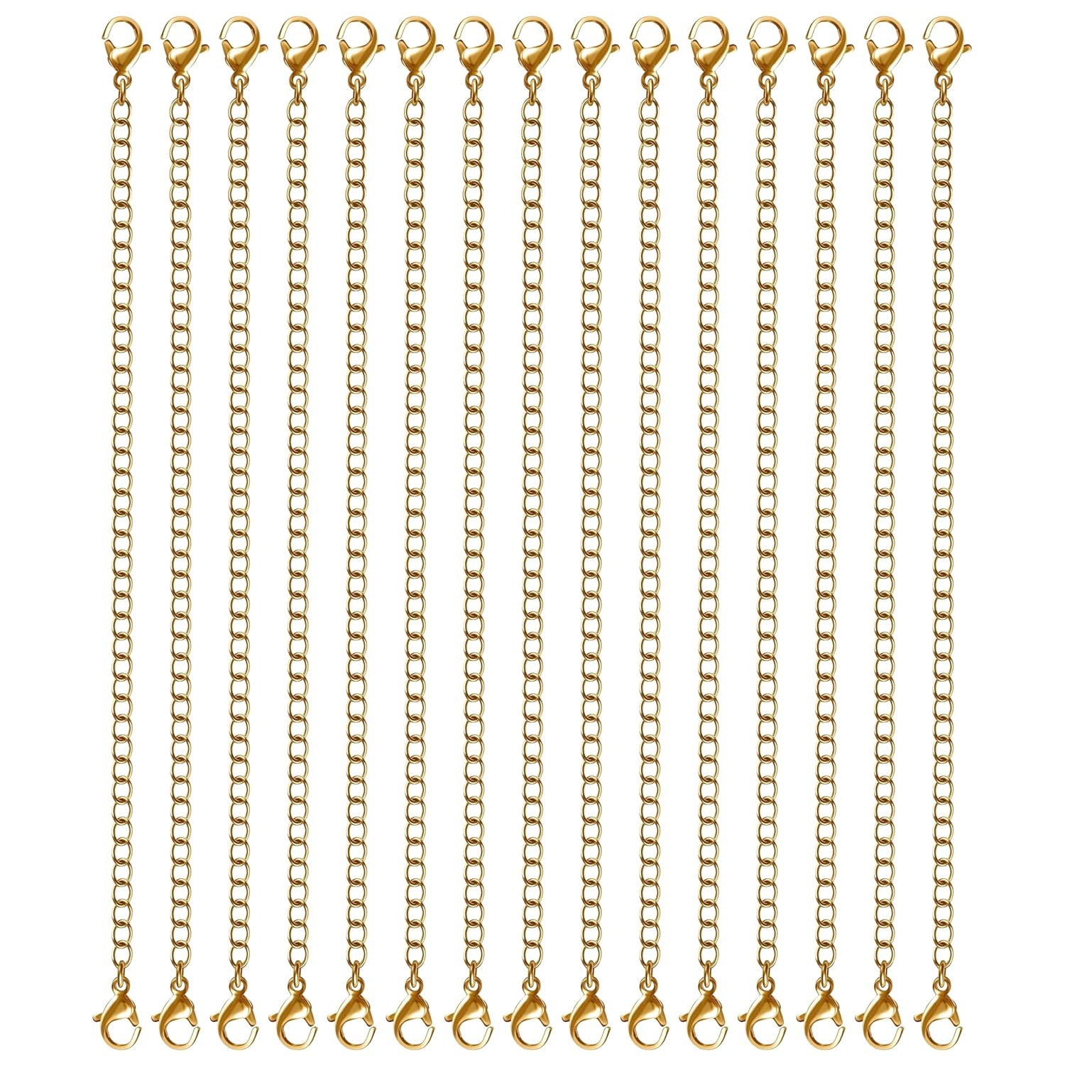 Tdas Necklace Extenders, Chain Extenders for Necklaces,15 Pcs Stainless ...