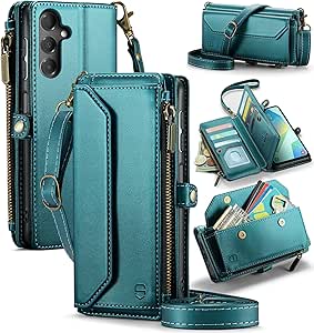 Amazon.com: Strapurs Wallet Case Compatible with Samsung Galaxy A16 5G RFID Blocking Card Holder ...