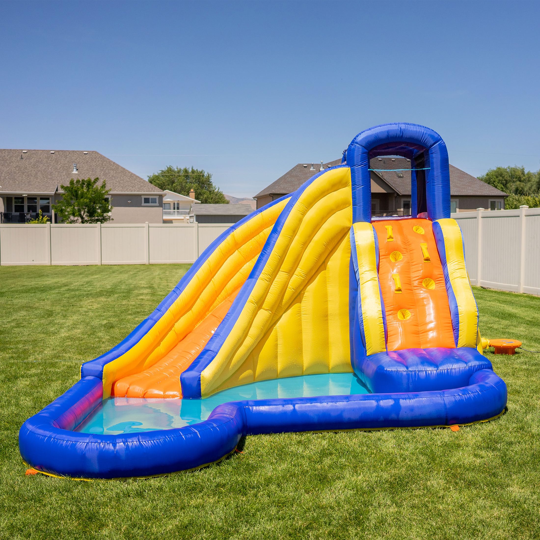 Sportspower Big Wave 2 Inflatable Outdoor Water Slide with Splash Pool ...