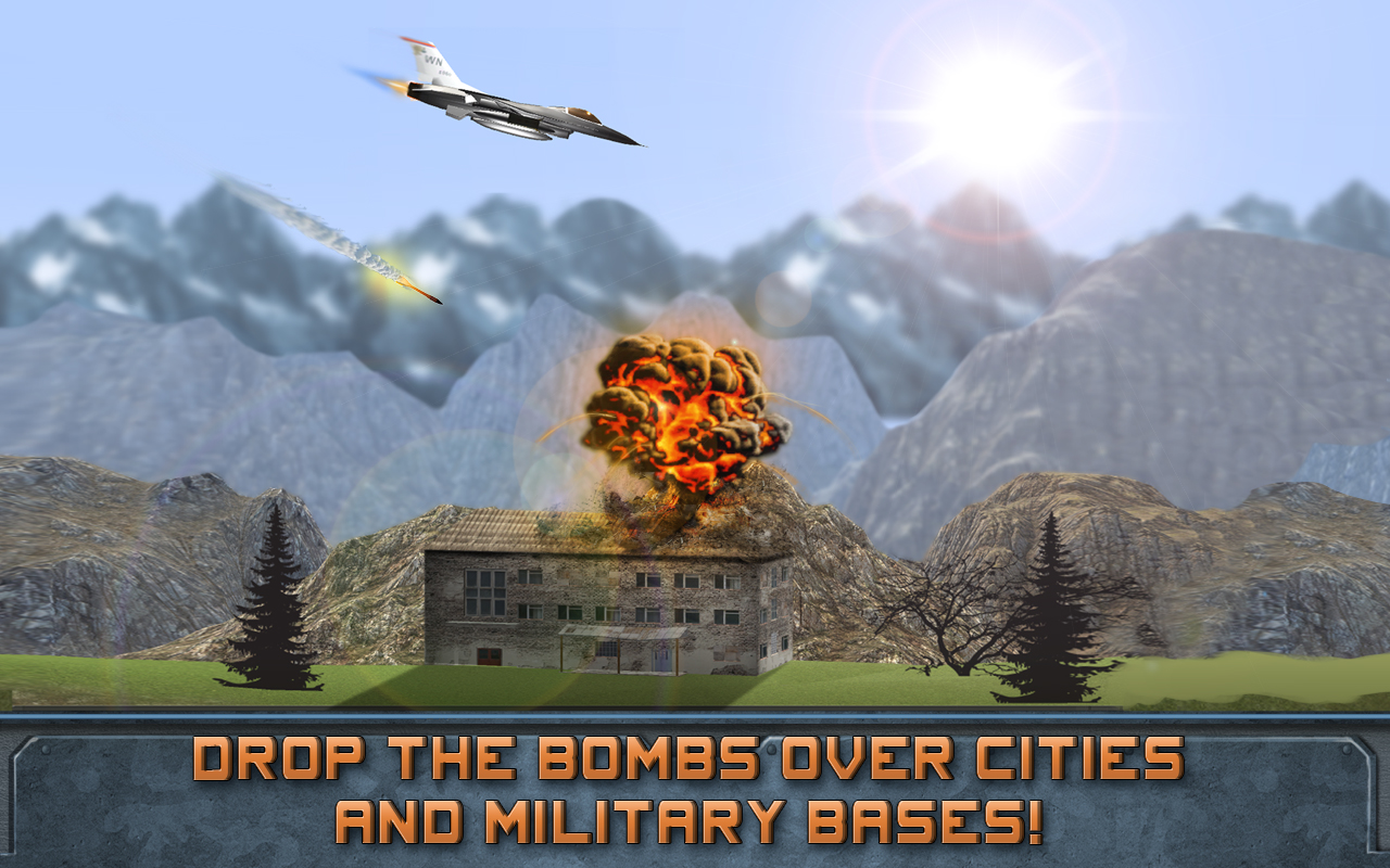 Nuke Atomic Bomber Sim 3D: Bomber Plane Jet Fighter Flight Nuclear War ...