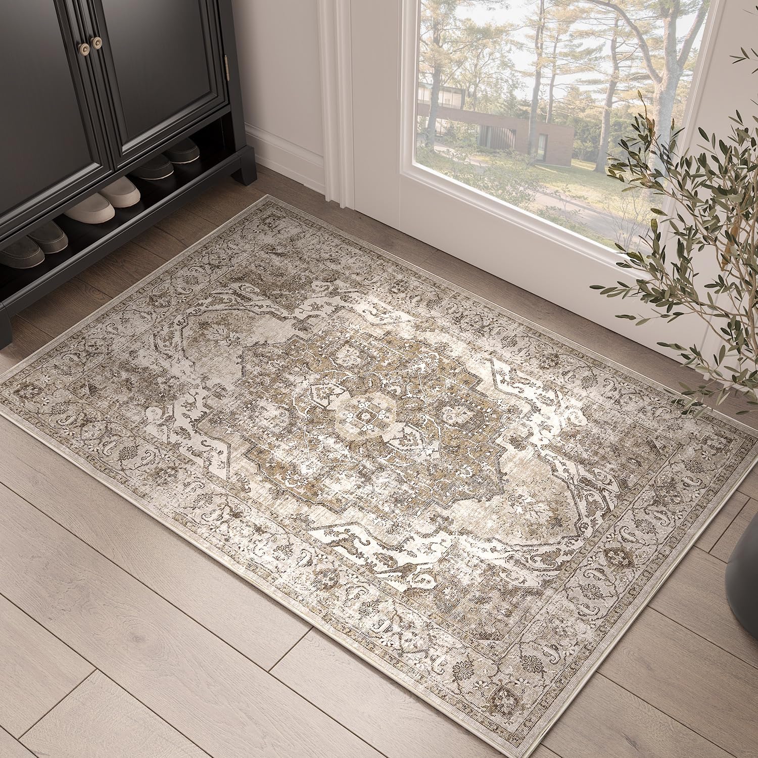 Amazon.com: jinchan Area Rug 2x3 Washable Entryway Rug Vintage Kitchen ...