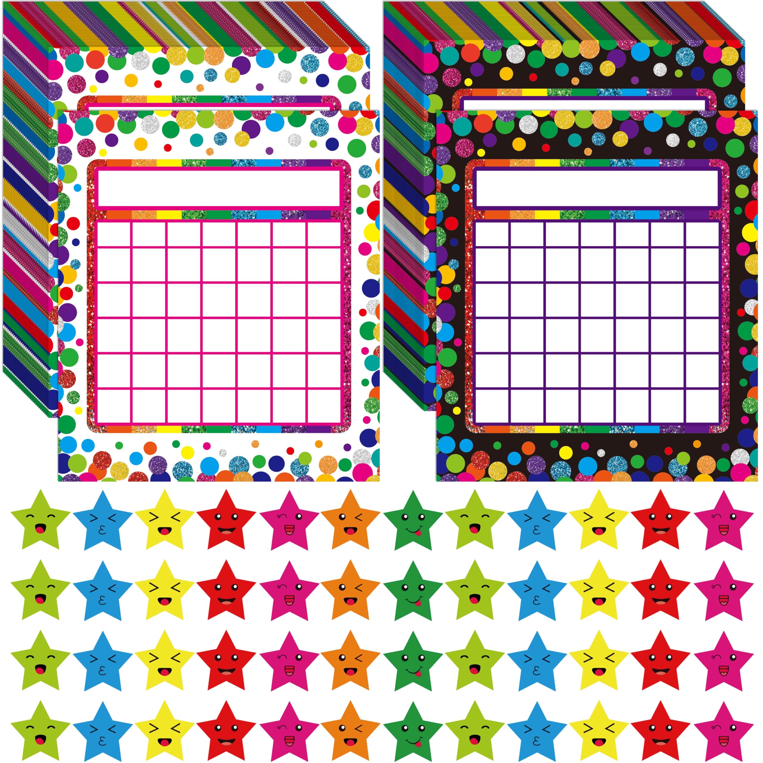 Snapklik.com : 66 Pack Classroom Incentive Chart, 2 Confetti Designs