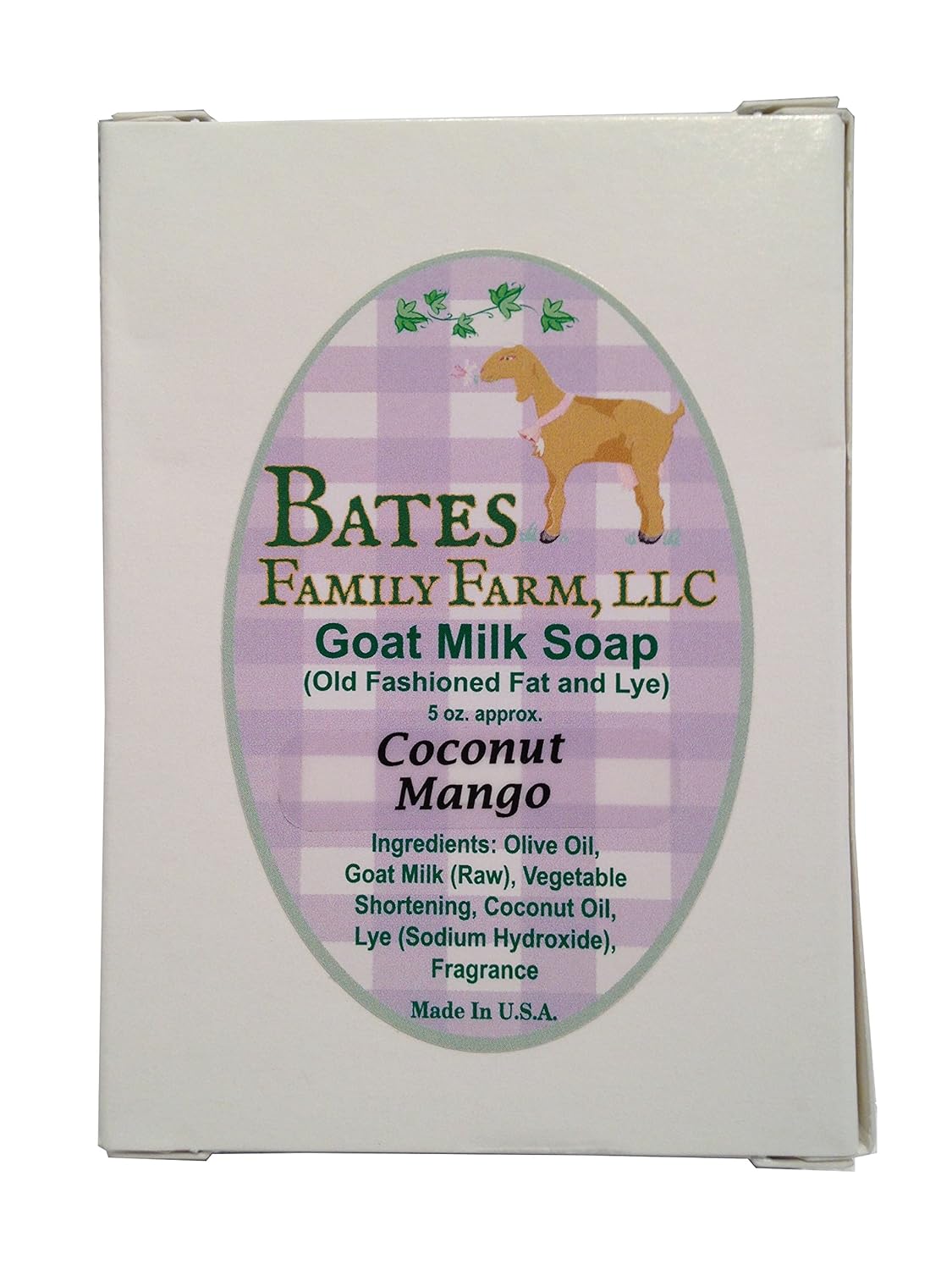 Amazon.com : Bates Family Farm Goat Milk Soap (Coconut Mango Fragrance ...