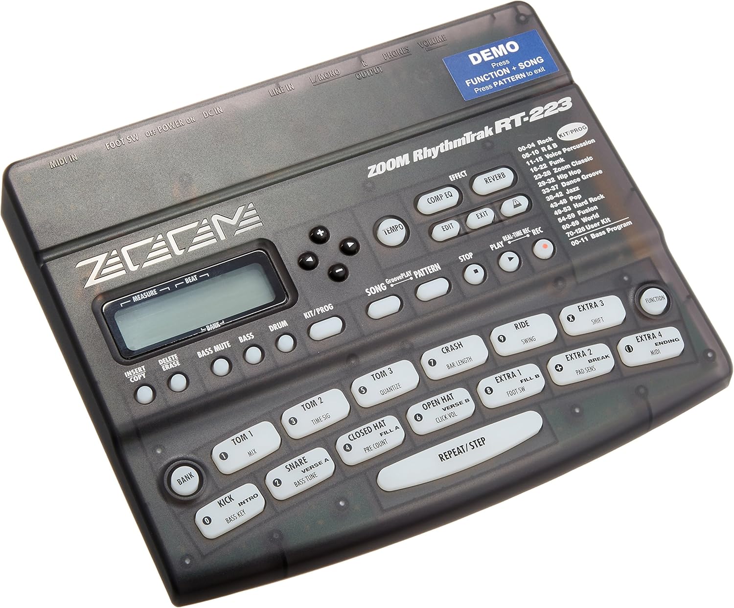 Zoom RT223 Rhythm Track Electronic Drum Machine : Amazon.co.uk ...