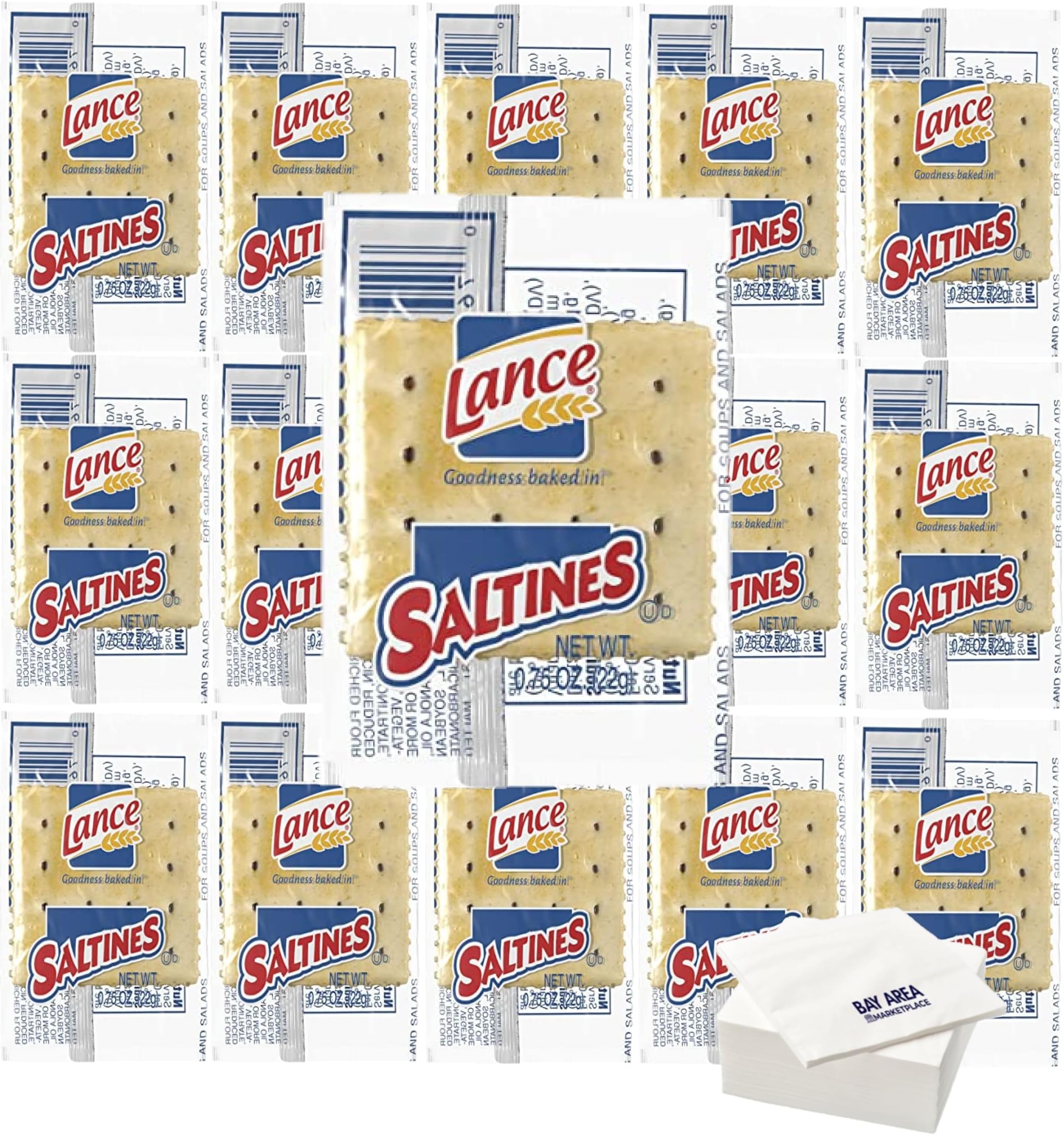 Amazon.com: Lance Saltine Crackers, Two (2) Cracker Pouches, Pack of 50 ...