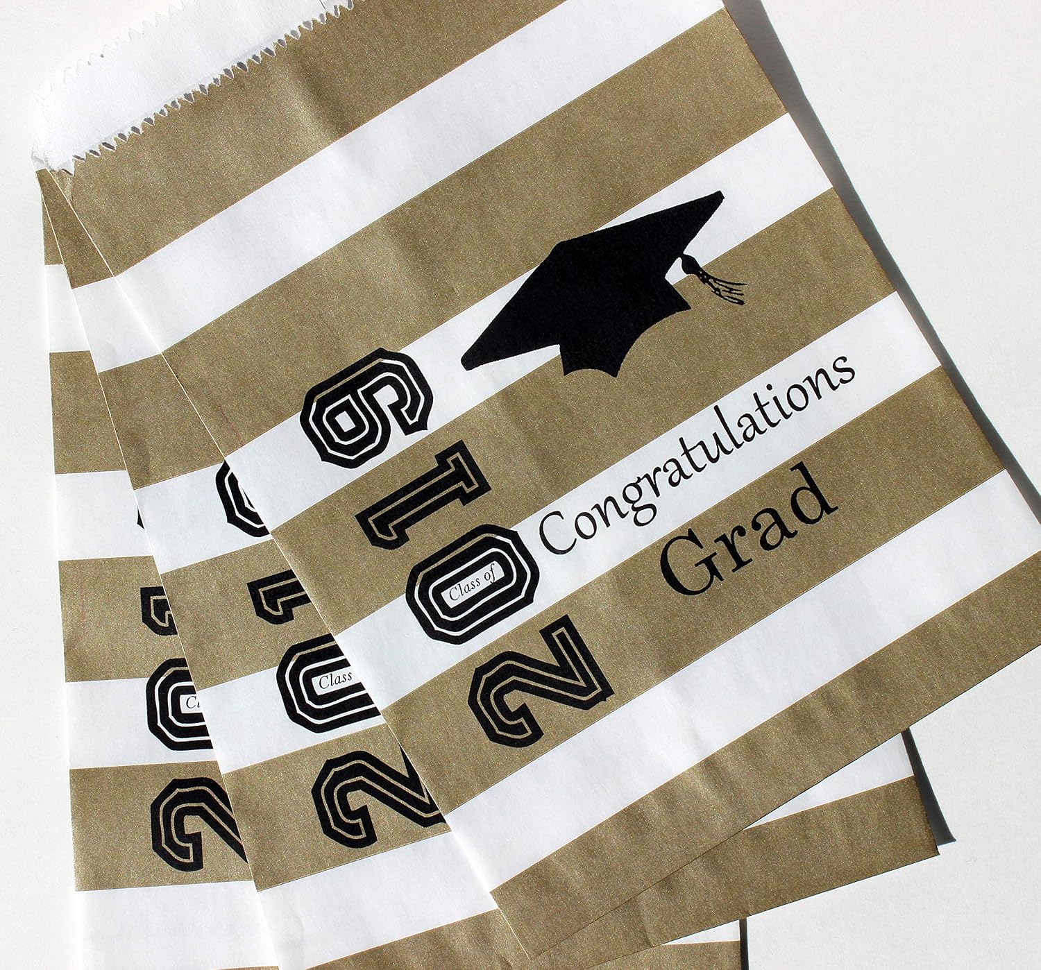 Amazon.com: Bakers Bling Graduation Cap Party Favor Bags with Stickers ...