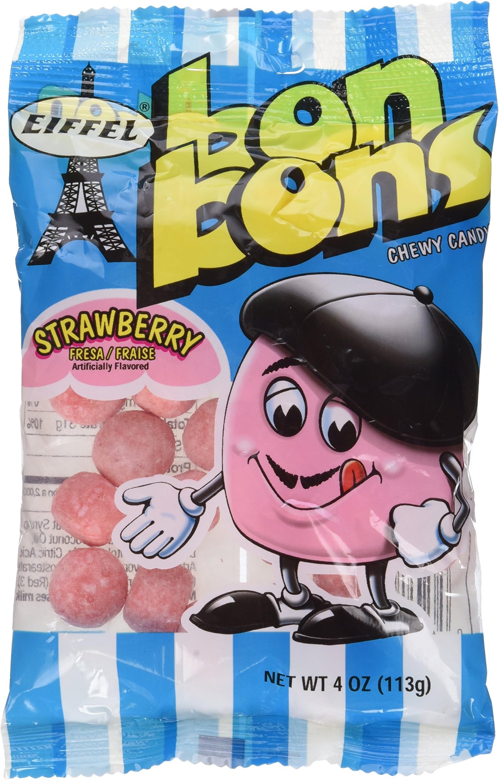 Amazon.com: Bon Bons - Strawberry (Eiffel), 4 oz bag, 12 count