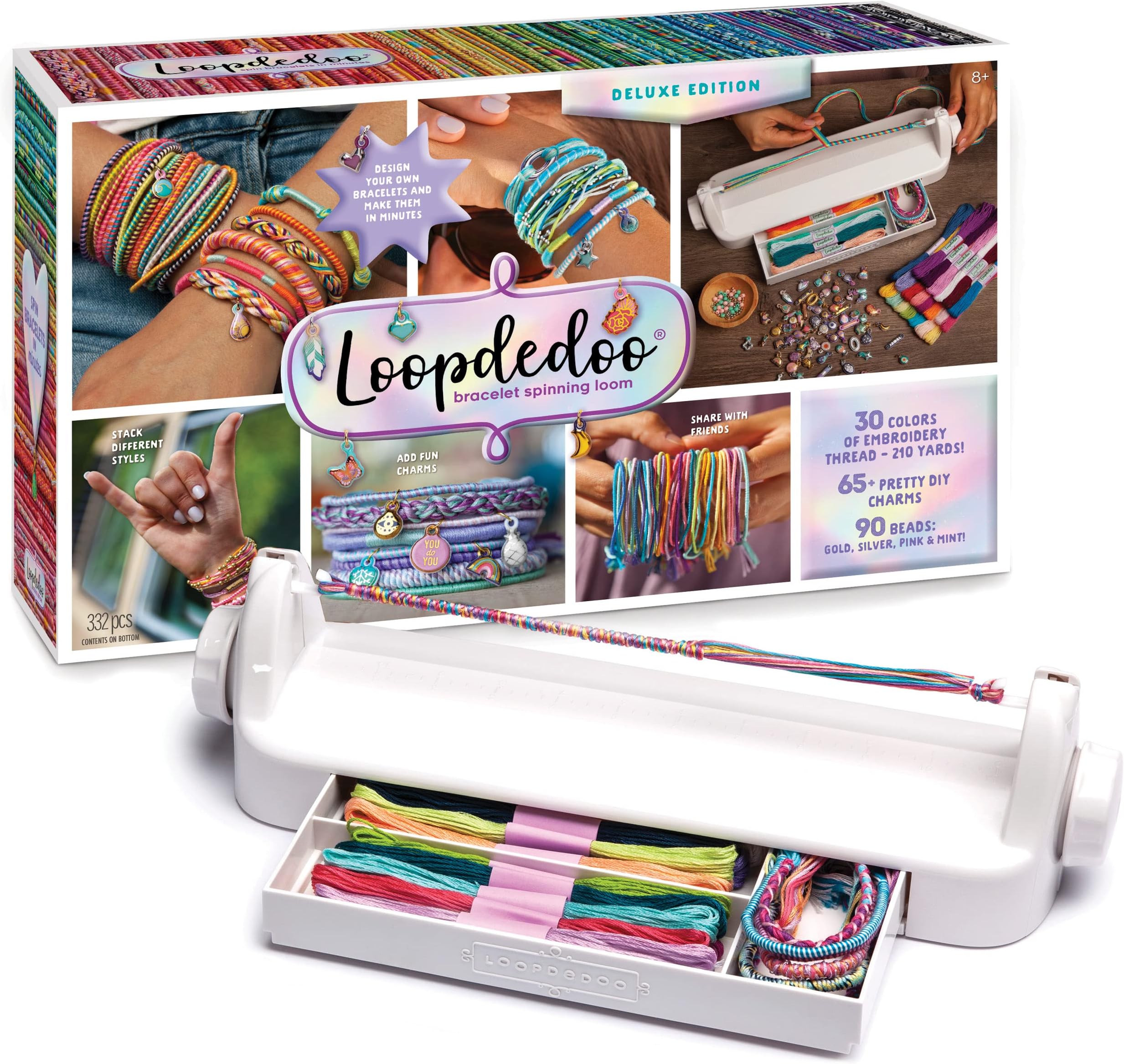 Loopdedoo Deluxe DIY Friendship Bracelet Maker Kit - Make Bracelets in ...