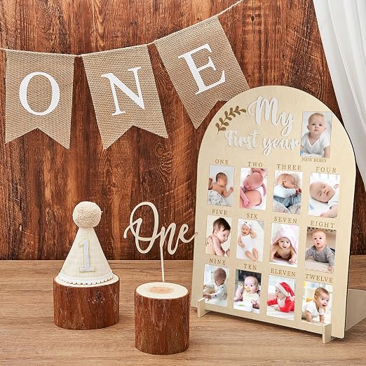 Amazon.com: 4 Pcs My First Year Photo Board for 2 x 3 Inch Photo 1st ...