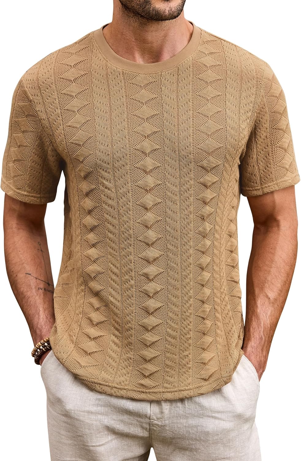 Herberton Men's Stylish 2026 T-Shirt Spring Soft Tee Knitted ...
