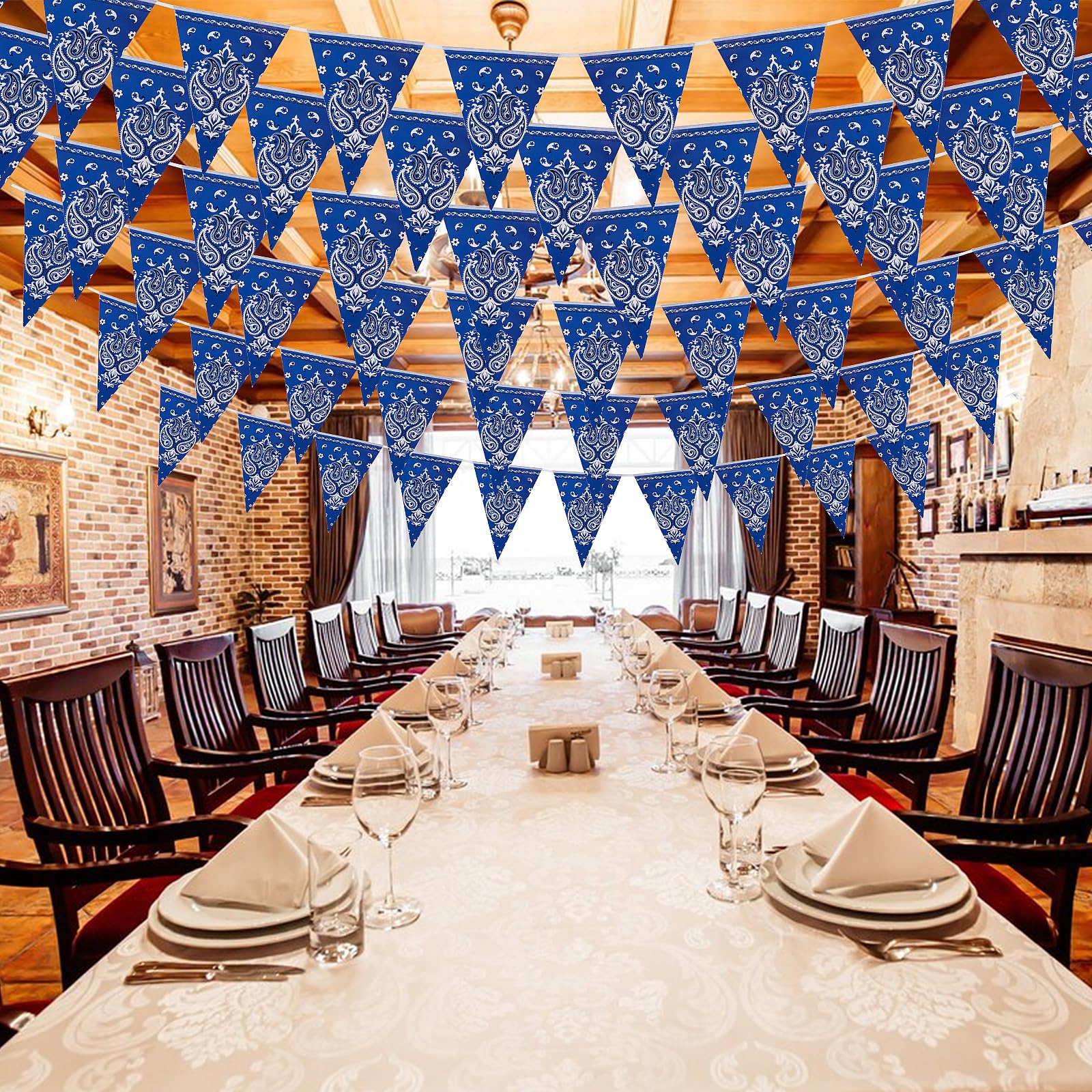 Snapklik.com : Western Themed Party Decorations 6 Pack Blue Bandana ...