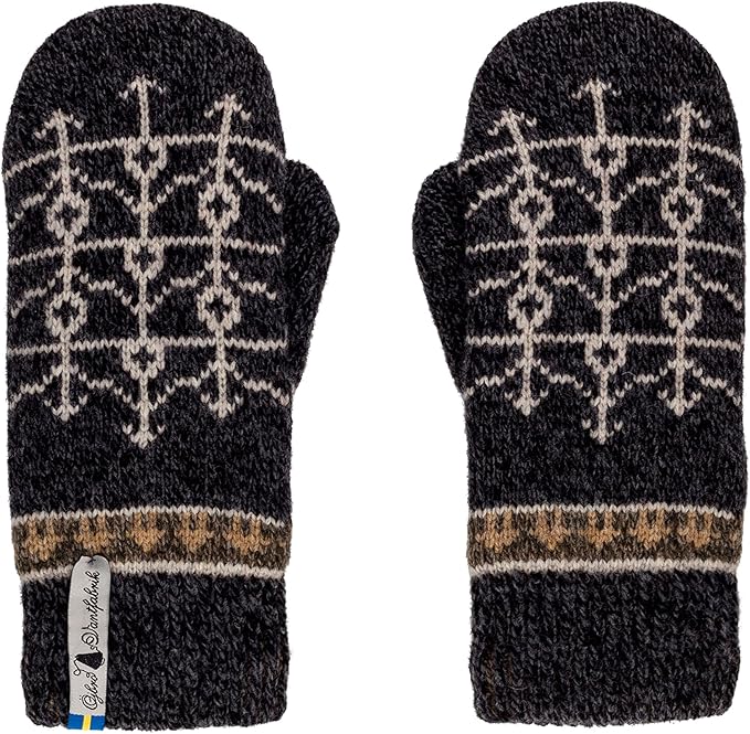 Öjbro Swedish made 100% Merino Wool Soft Thick & Extremely Warm Mittens ...