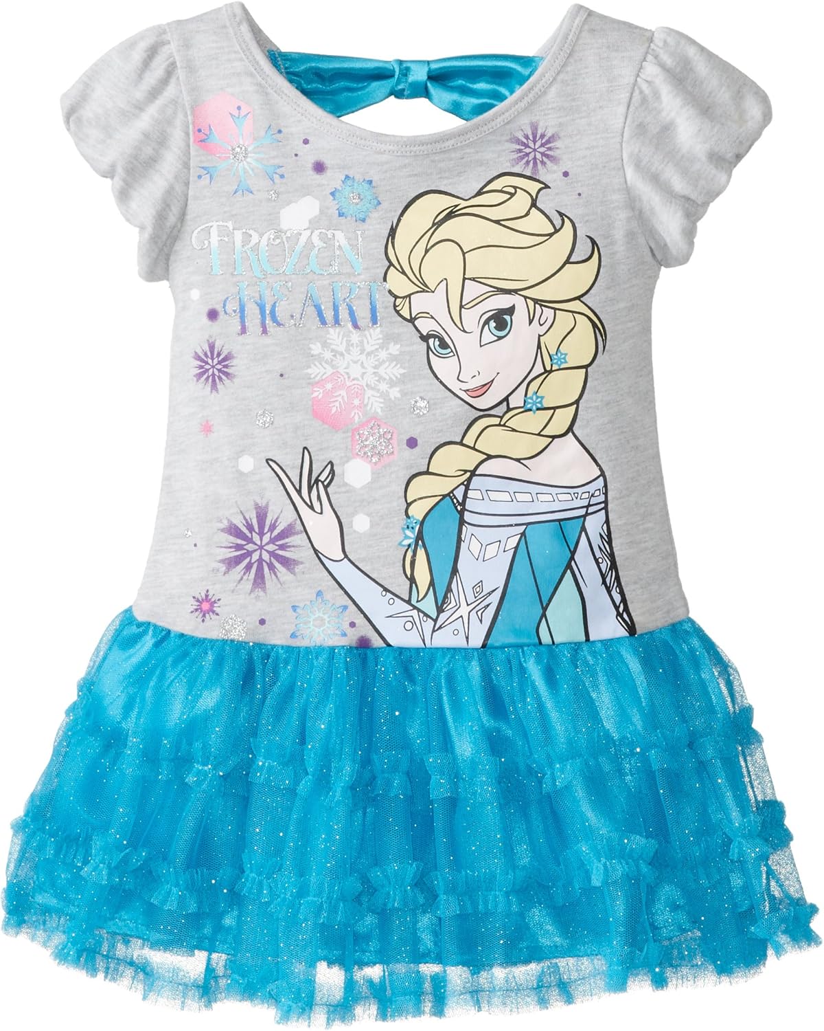 Amazon.com: Disney Little Girls' Frozen Elsa Dress with Puff Slvs and ...