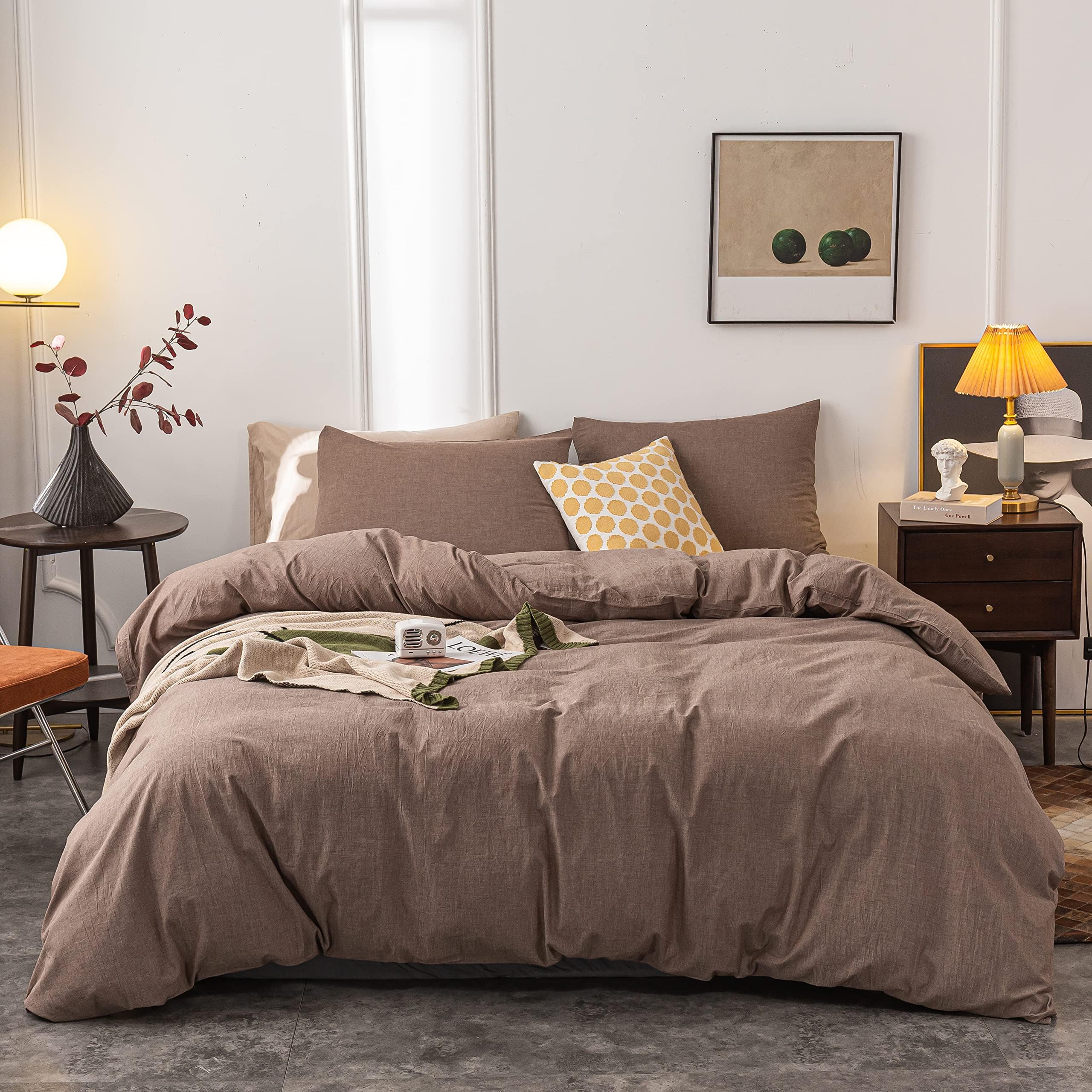 Amazon.com: SE SOFTEXLY Muslin Duvet Cover Queen Size, 100% Washed ...