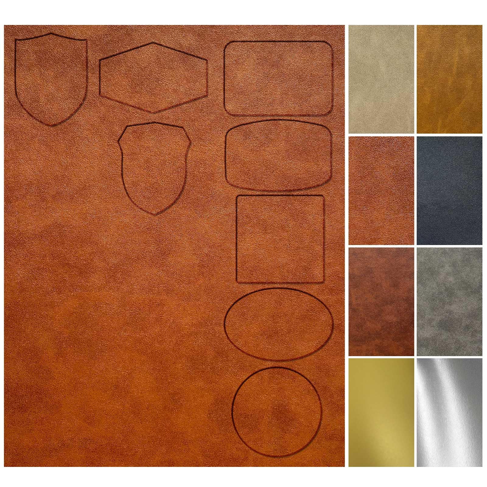 Amazon.com: Laser Engraving Leatherette/Leather Patches/Sheets Blank ...