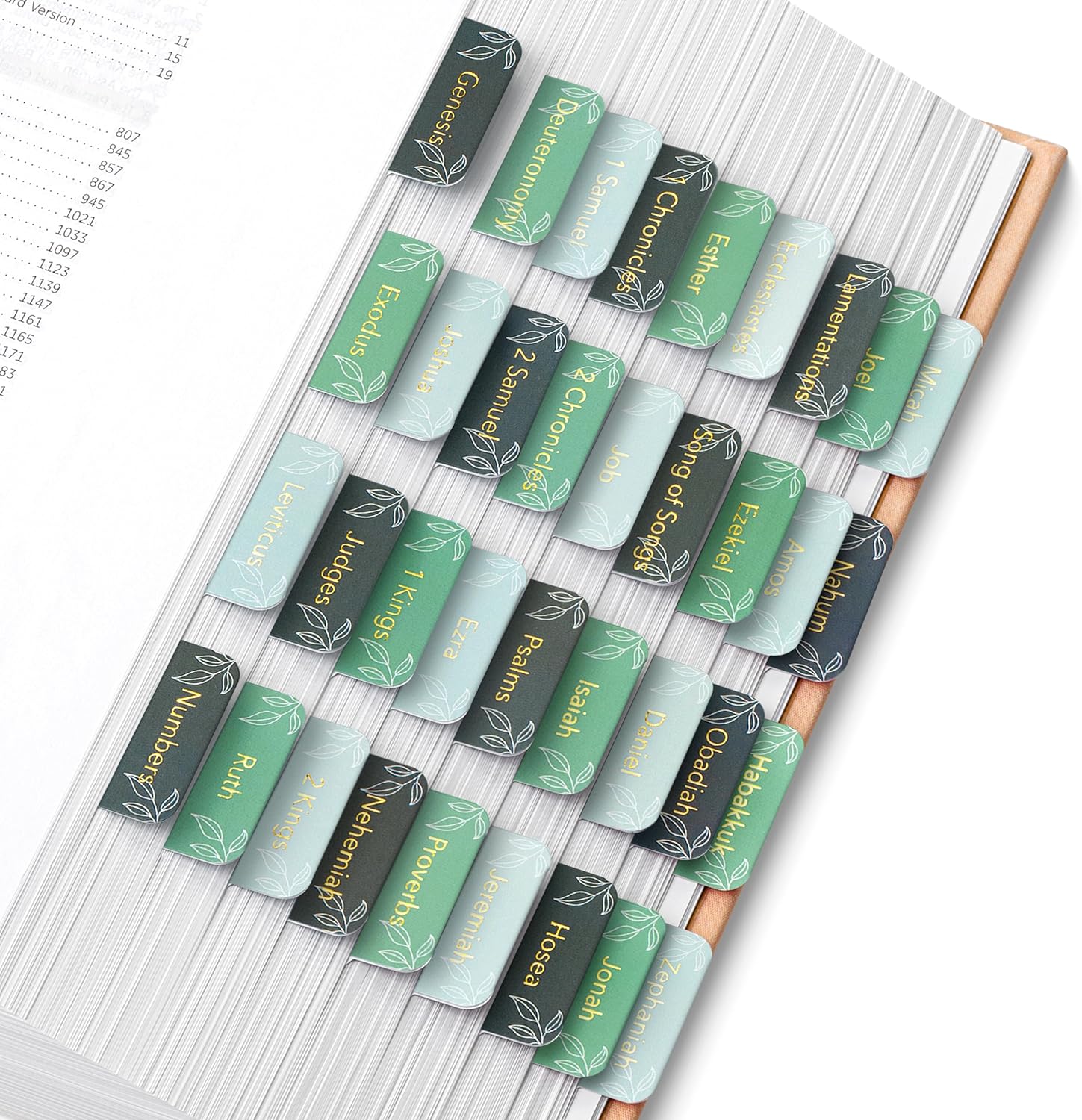 Amazon.com : Mr. Pen- Bible Tabs, 75 Tabs, Forest Mist, Gold Foil ...