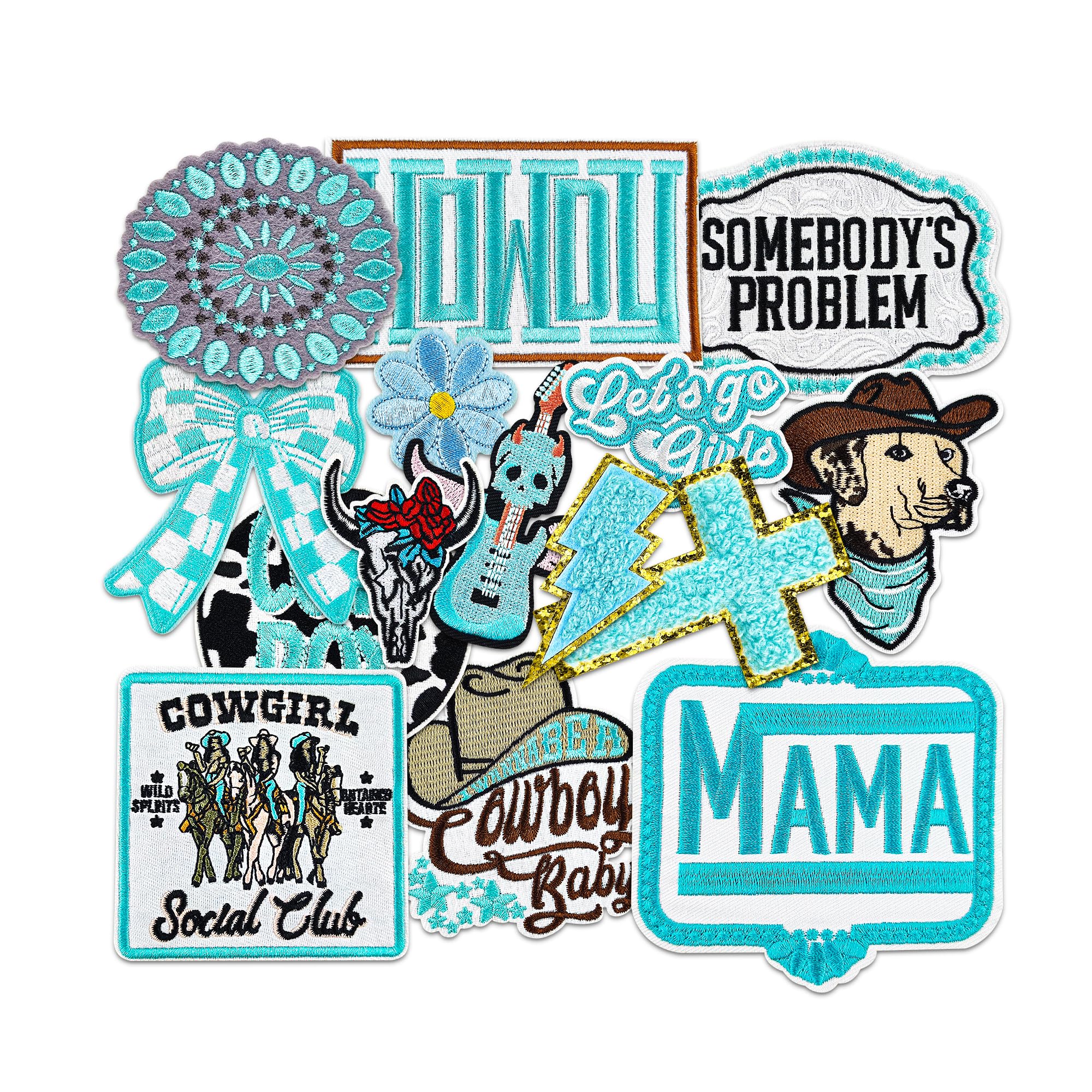 Amazon.com: 15pcs Western Iron On Patches Cowboy Cowgirls Embroidered ...