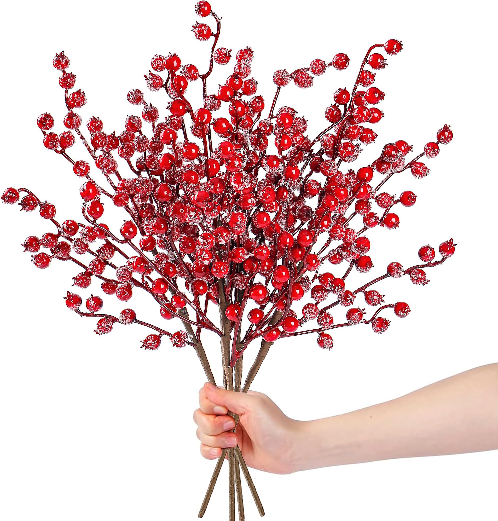 Amazon.com: vensovo 4 Pack Artificial Red Berry Picks - 17 Inch ...