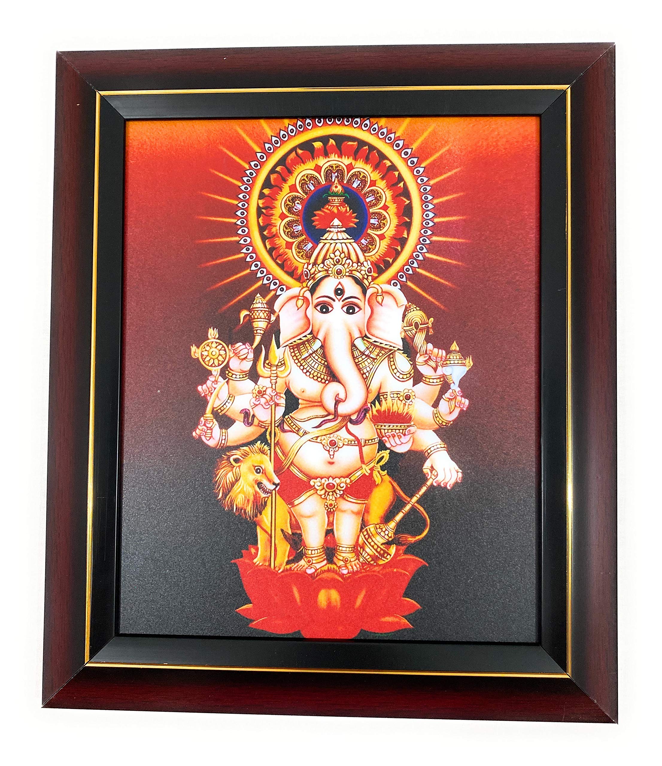 Buy Hindu God & Goddess, Deities Photos with Wood Frame Gold Color. GOD ...