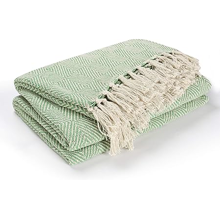 EHC Cotton Handwoven Reversible Single Sofa Throw Arm Chair Cover 125 x ...