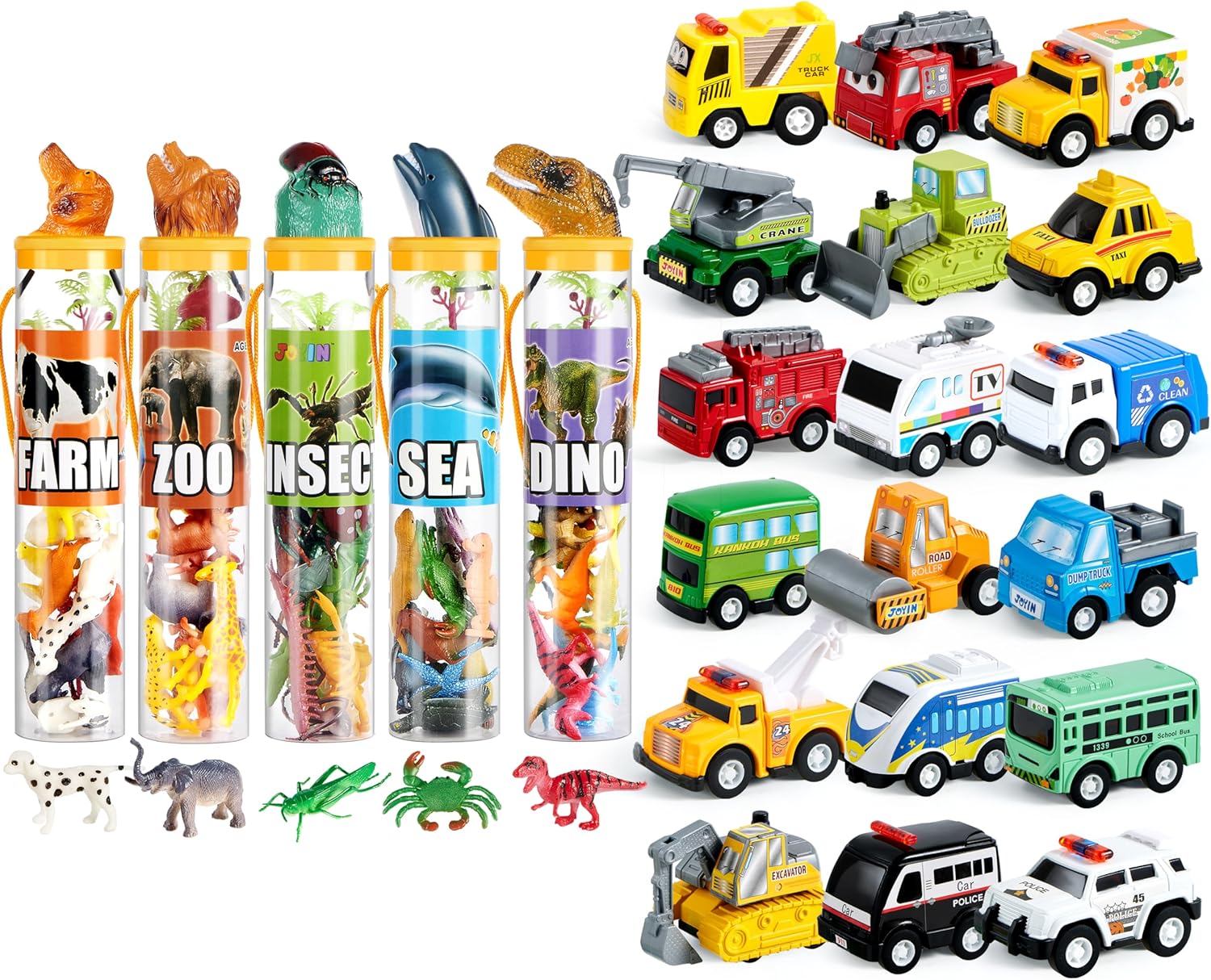 Amazon.com: JOYIN 69Pcs Small Animal Figures, Assorted Mini Plastic ...