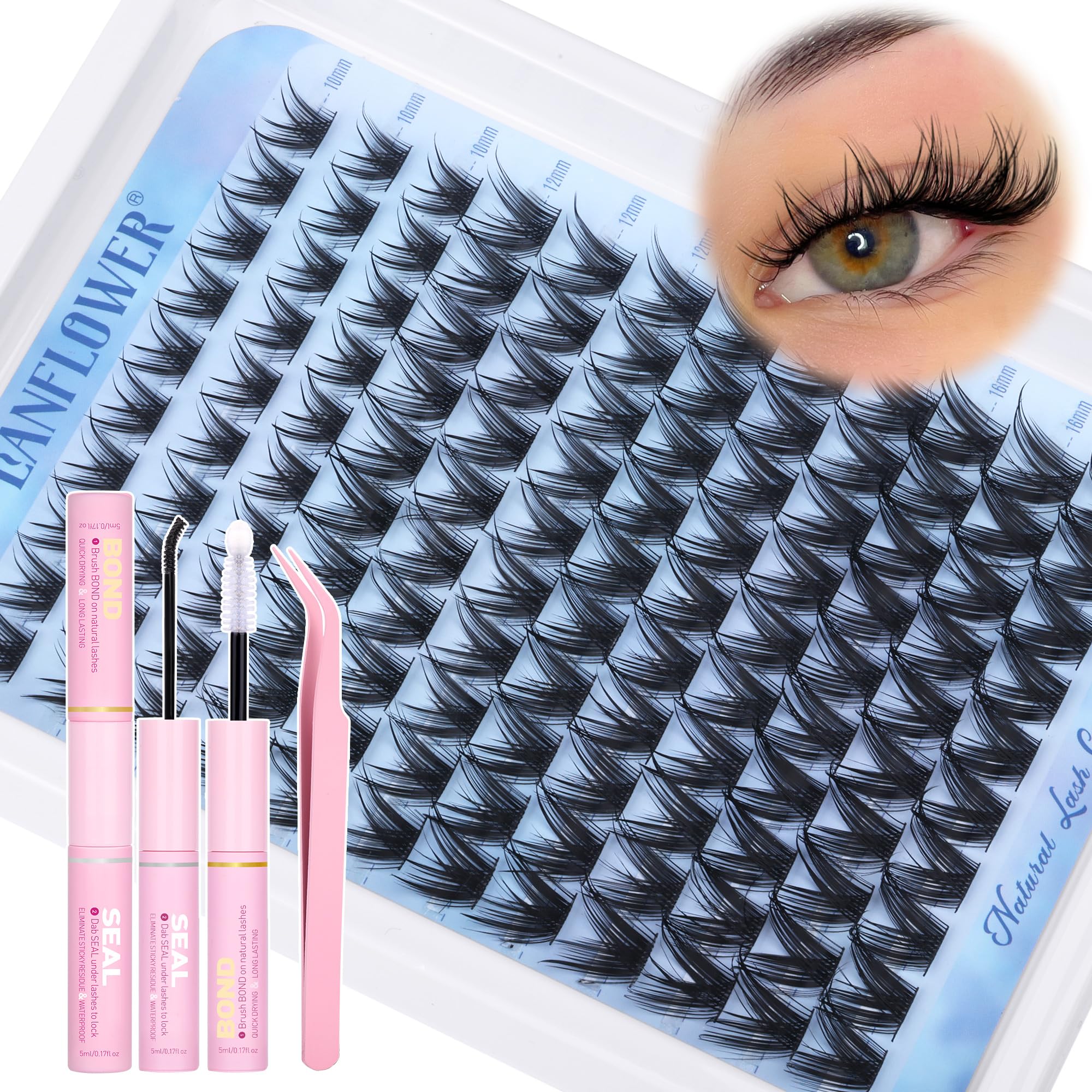 Amazon.com: Wispy Lash Extension Kit Manga Lash Clusters Kit Natural ...